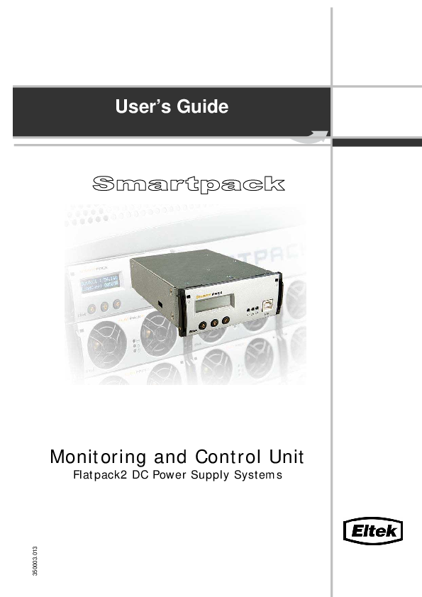 (PDF) User's Guide Monitoring and Control Unit Flatpack2 DC Power Supply Systems
