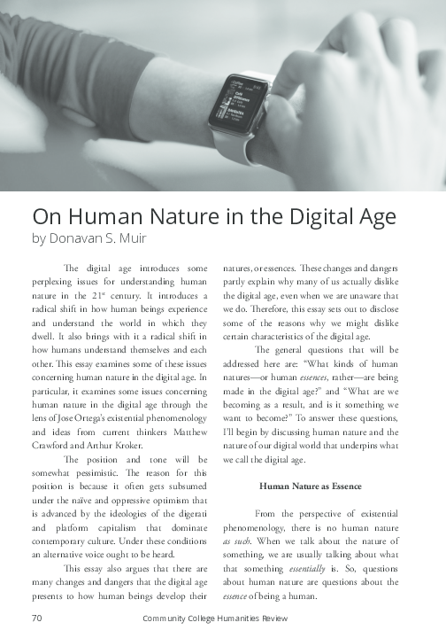 (PDF) Human Nature in the Digital Age