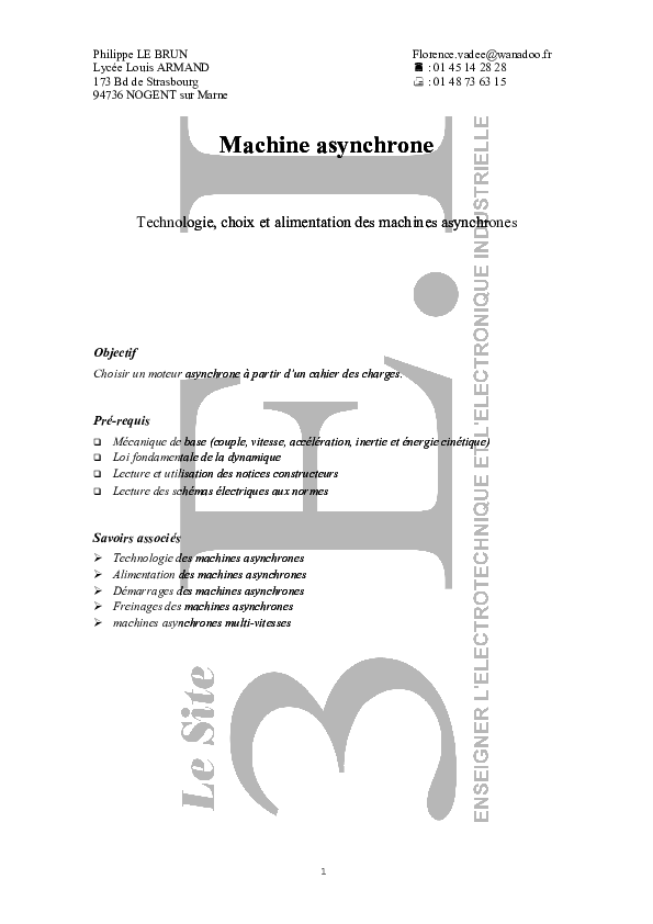 (PDF) Machine asynchrone