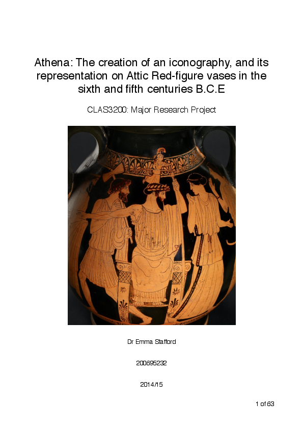 (PDF) Athena: The creation of an iconography, and its representation on ...