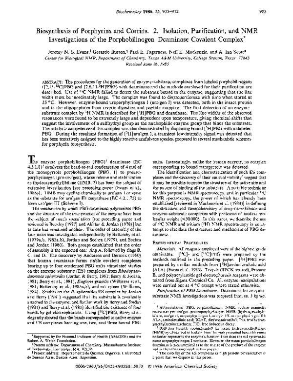 (PDF) Porphobilinogen Synthase: A Challenge for the Chemist? | Reinhard Neier - Academia.edu