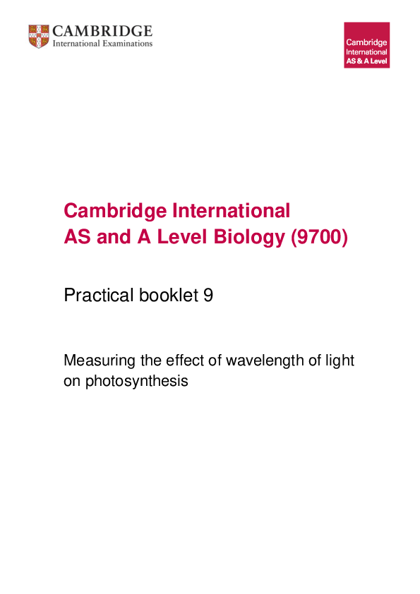 (DOC) Cambridge International AS and A Level Biology (9700) Measuring ...