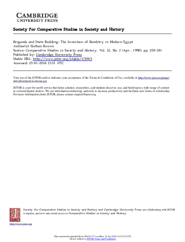 (PDF) Brigands and State Building: The Invention of Banditry in Modern ...