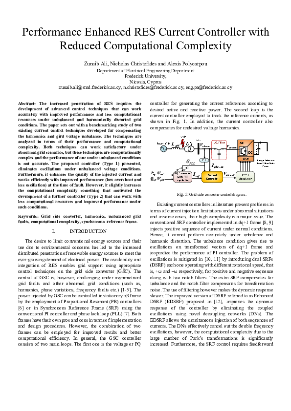 Pdf Advanced Res Current Control With Low Complexity