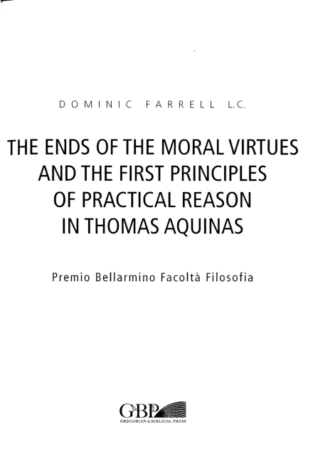 (PDF) Introduction - The Ends of the Moral Virtues and the First ...