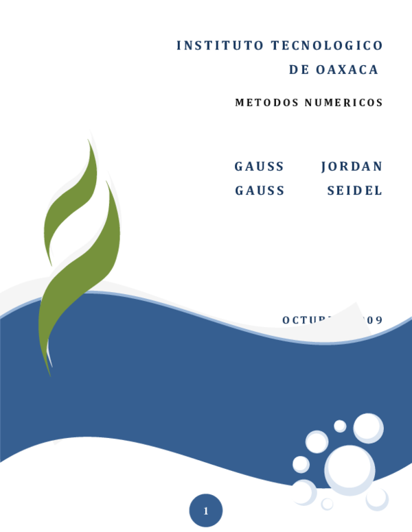 (PDF) Gauss Jordan Gauss Seidel