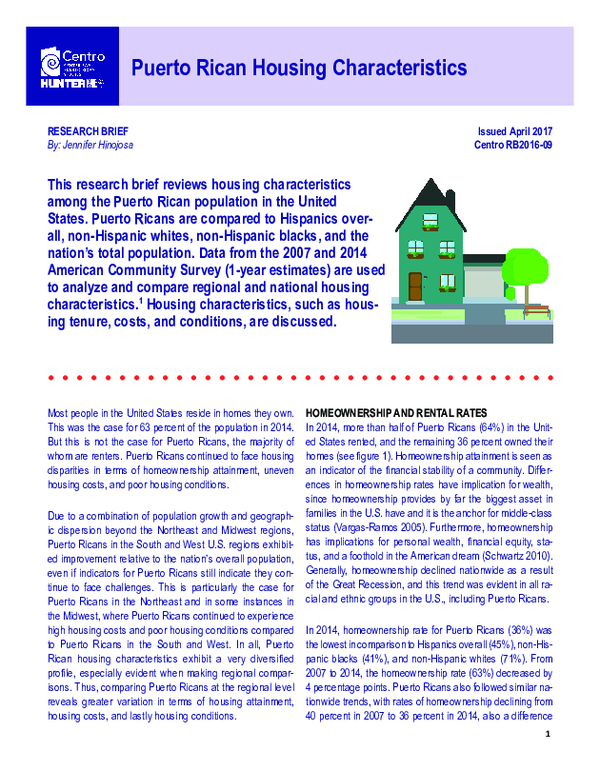 (PDF) Puerto Rican Housing Characteristics