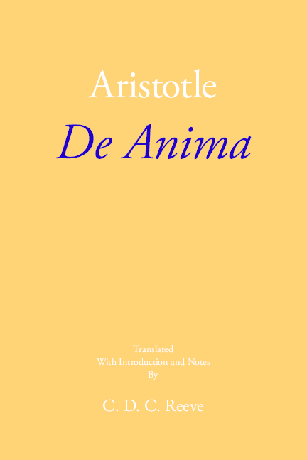 (PDF) Aristotle: De AnimaTranslated With Introduction and Notes By C. D ...