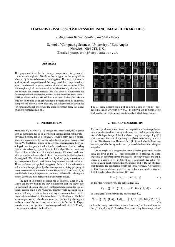 (PDF) Hierarchical Lossless Compression for Images
