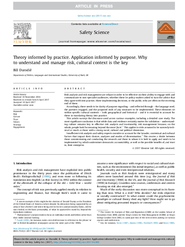 (PDF) Theory informed by practice. Application informed by purpose. Why ...