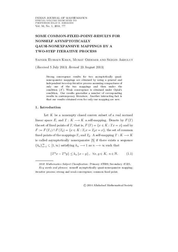 (PDF) Some common-fixed-point-results for nonself asymptotically qausi-nonexpansive mappings by ...