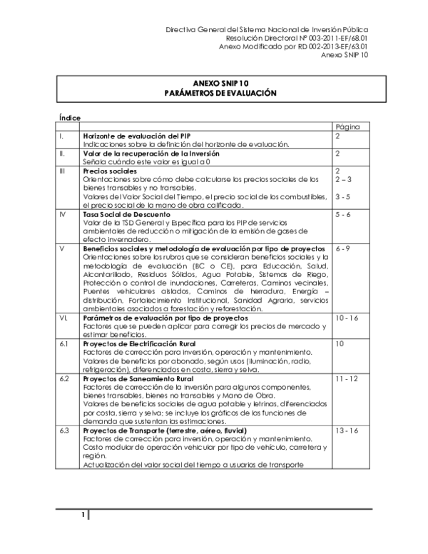 (PDF) Anexo SNIP 10 modificado por RD 006-