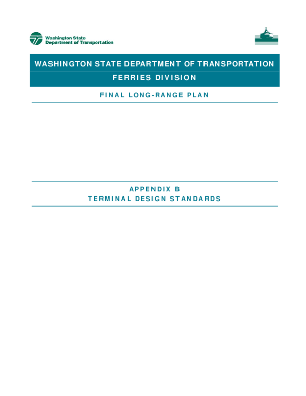 (PDF) WASHINGTON STATE DEPARTMENT OF TRANSPORTATION FERRIES DIVISION
