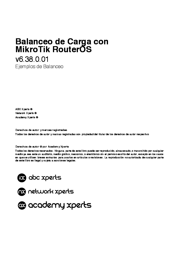 (PDF) Balanceo de Carga con MikroTik RouterOS