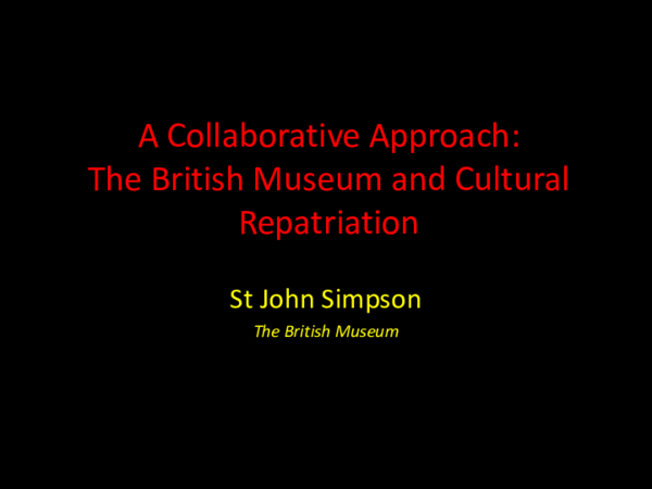 (PDF) A Collaborative Approach: The British Museum and Cultural ...