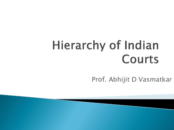(PDF) Hierarchy of Indian Courts