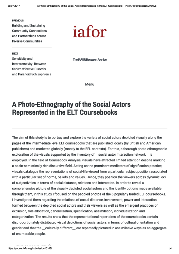 (PDF) A Photo-Ethnography of the Social Actors Represented in the ELT ...