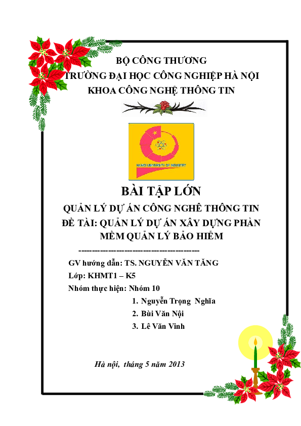 (DOC) B CÔNG TH NG KHOA CÔNG NGH THÔNG TIN BÀI T P L N QU N LÝ D ÁN CÔNG NGHÊ THÔNG TIN 1 E C 0 ...
