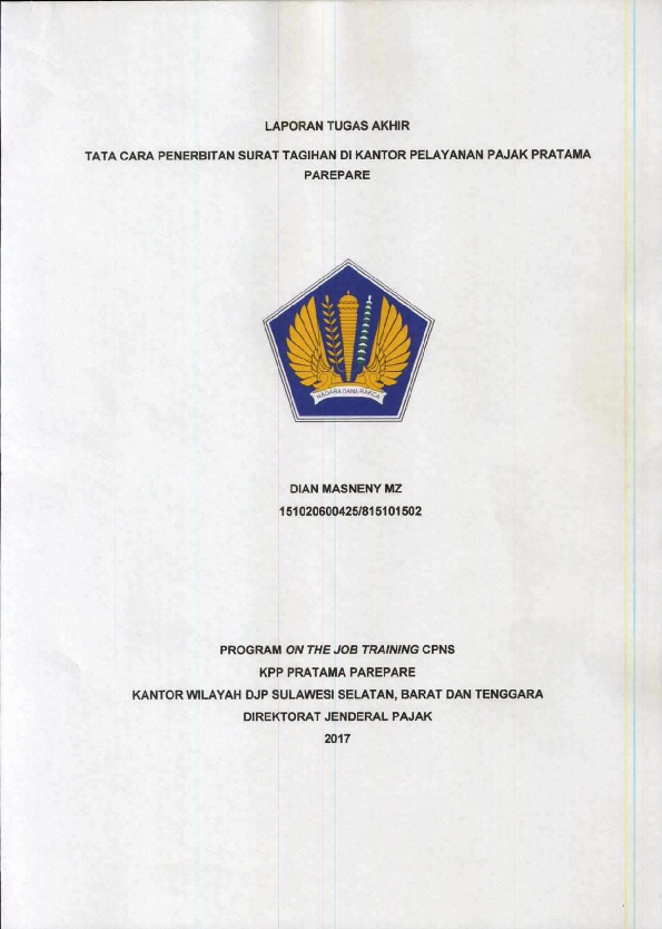 (PDF) TATA CARA PENERBITAN SURAT TAGIHAN DI KANTOR PELAYANAN PAJAK ...