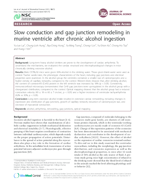 (PDF) Slow conduction and gap junction remodeling in murine ventricle ...
