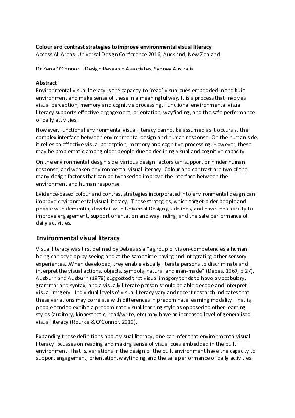 (PDF) 'Colour/contrast strategies to improve environmental visual ...