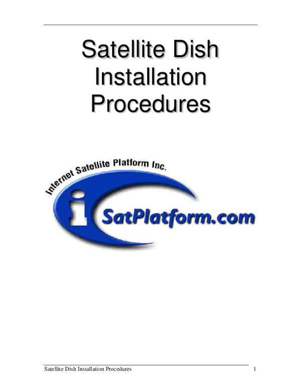 (PDF) Satellite Dish Installation Procedures 1
