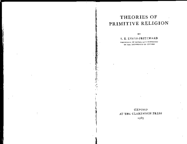 (PDF) THEORIES OF PRIMITIVE RELIGION OXFORD AT THE CLARENDON PRESS