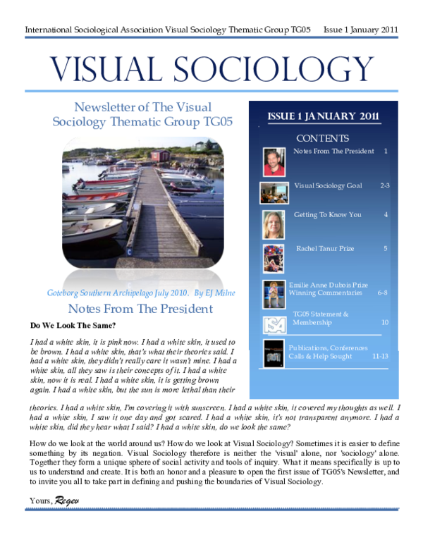(PDF) International Sociological Association Visual Sociology Thematic ...