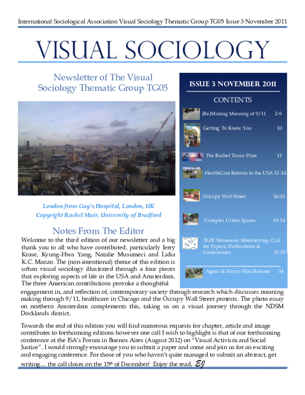 (PDF) VISUAL SOCIOLOGY TG05 Newsletter of The Visual Sociology Thematic ...
