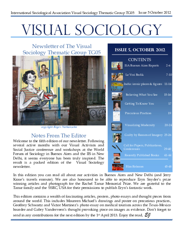 (PDF) VISUAL SOCIOLOGY TG05 Newsletter of The Visual Sociology Thematic ...