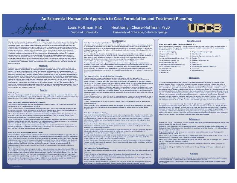 (PDF) An Existential-Humanistic Approach to Case Formulation and ...