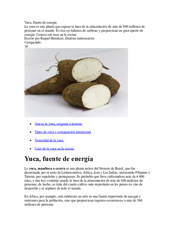 (DOC) Yuca