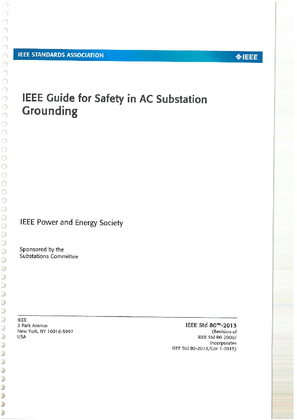Pdf Ieee Guide For Safety In Ac Substation Grounding