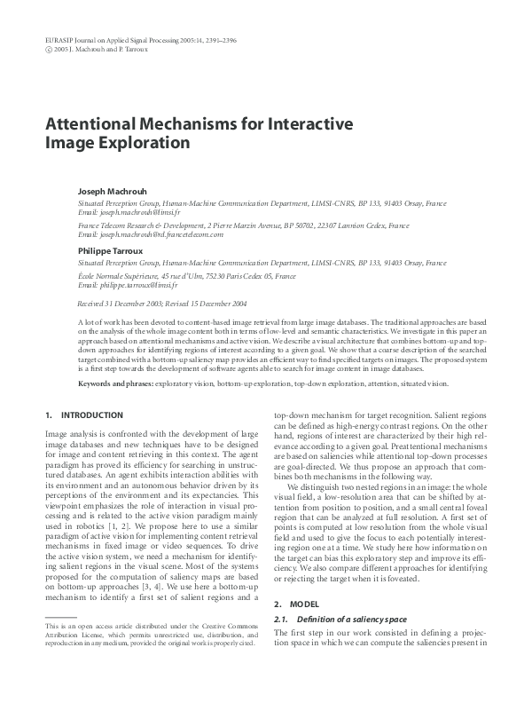 (PDF) Attentional Mechanisms for Interactive Image Exploration