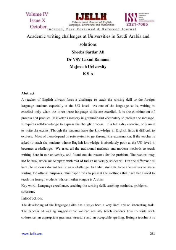 (PDF) Academic writing challenges at Universities in Saudi Arabia and ...