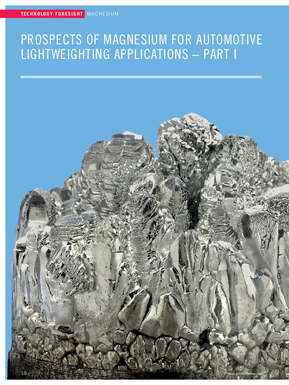 (PDF) PROSPECTS OF MAGNESIUM FOR AUTOMOTIVE LIGHTWEIGHTING APPLICATIONS ...