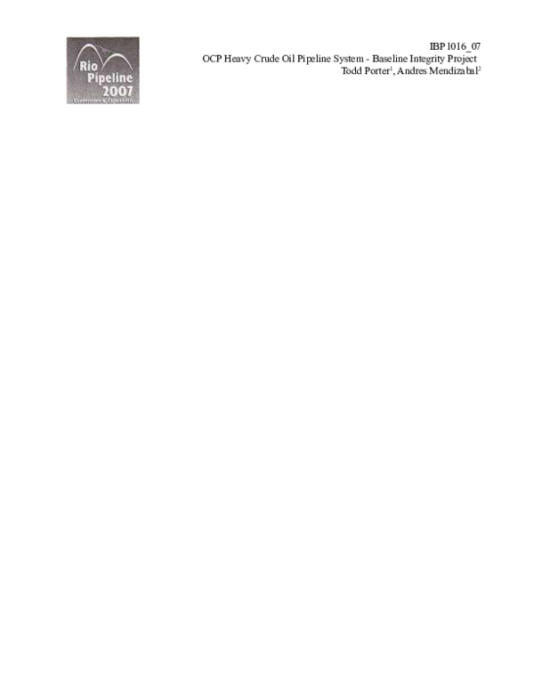 (DOC) IBP1016_07 OCP Heavy Crude Oil Pipeline System -Baseline ...