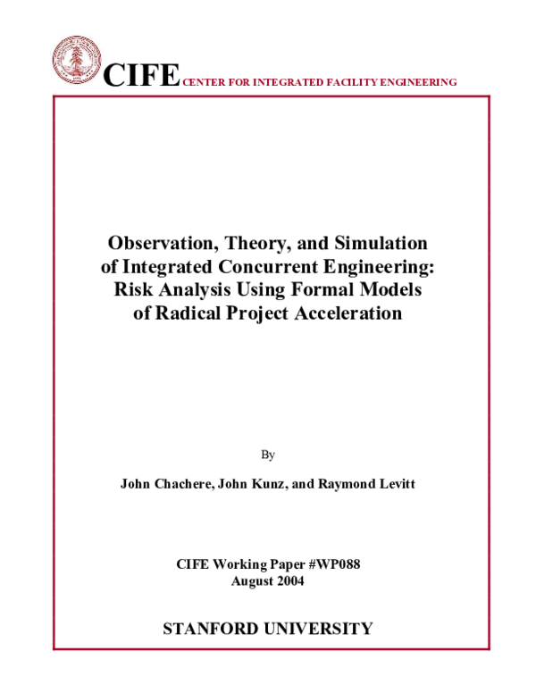 (PDF) Observation, Theory, and Simulation of Integrated Concurrent Engineering: Grounded ...