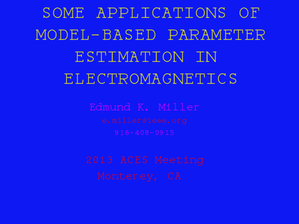 (PPT) Presentation-Model-Based Parameter Estimation .ppt