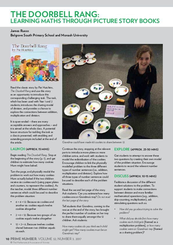 (PDF) THE DOORBELL RANG: LEARNING MATHS THROUGH PICTURE STORY BOOKS