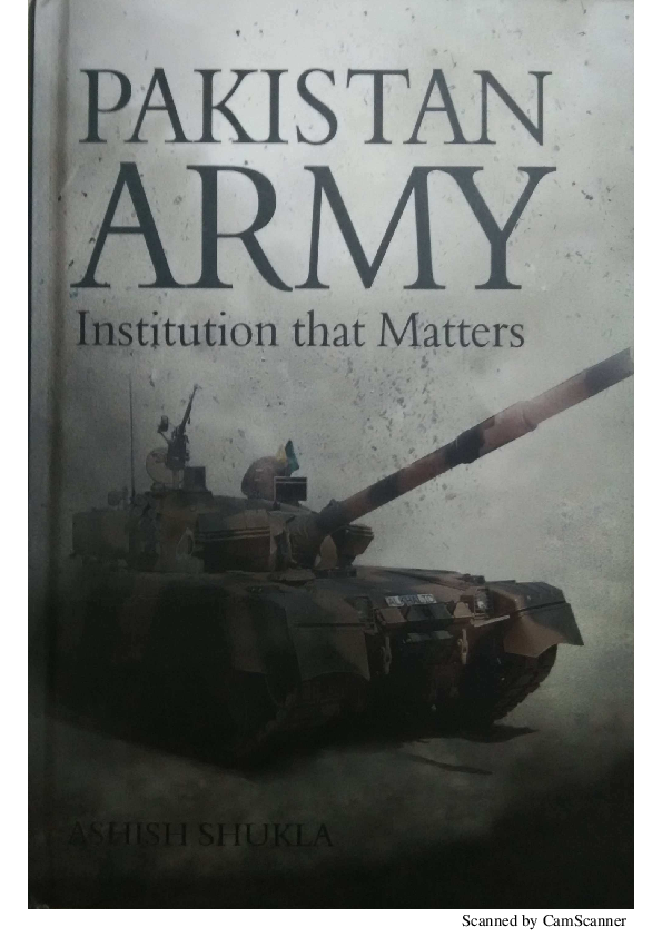 (PDF) Pakistan Army: Institution that Matters