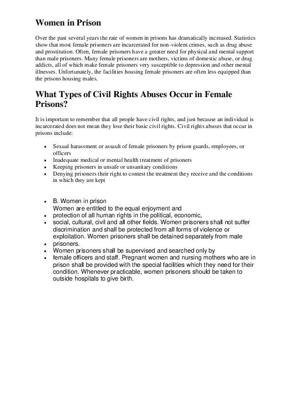 (DOC) Women in Prison