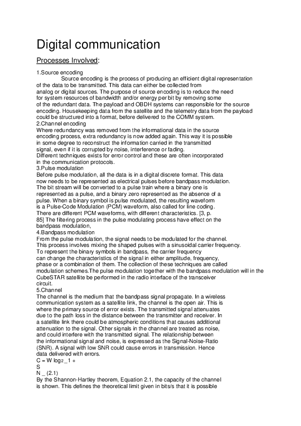 (PDF) Digital communication Processes Involved