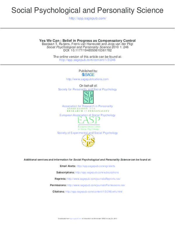 (PDF) Rutjens, B. T., van Harreveld, F., & van der Pligt, J. (2010 ...