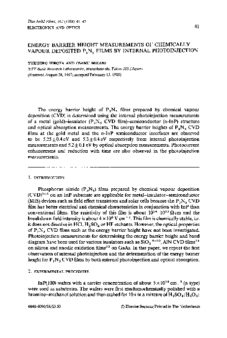 (PDF) Energy barrier height measurements of chemically vapour deposited ...