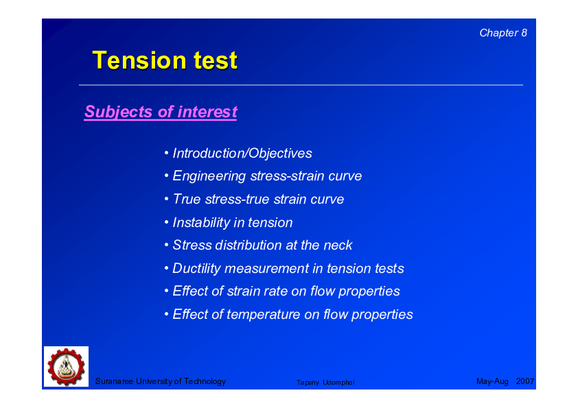 (PDF) Tension test