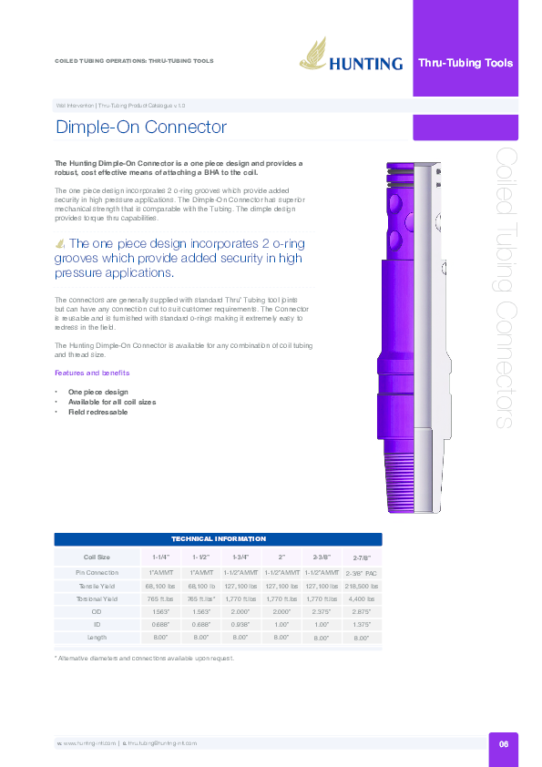 (PDF) Thru-Tubing Tools Dimple-On Connector COILED TUBING OPERATIONS ...