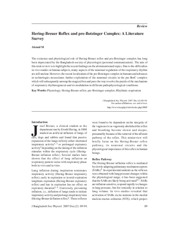 le réflexe de hering breuer