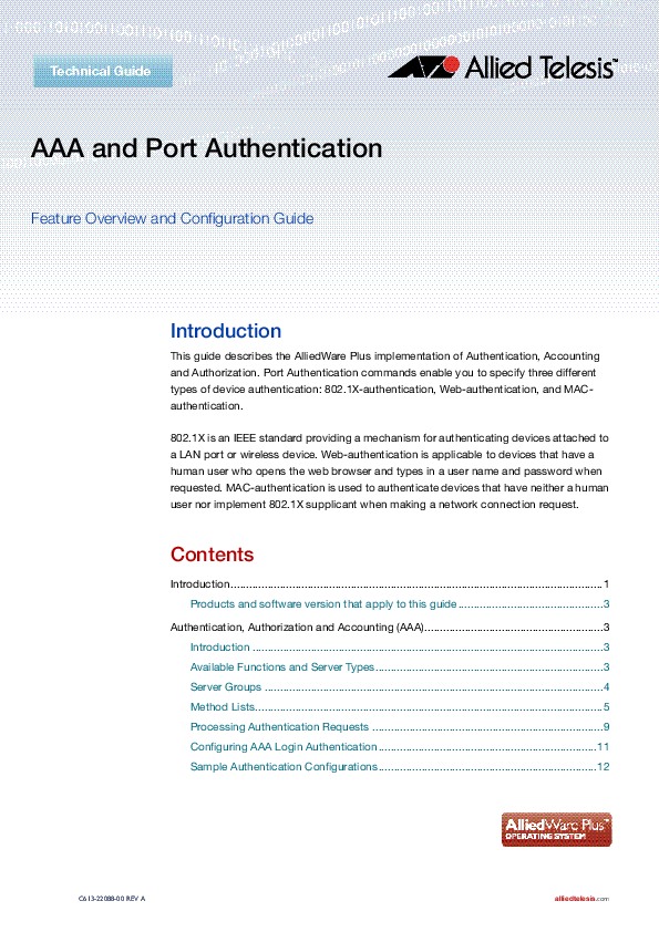 (PDF) Feature Overview and Configuration Guide