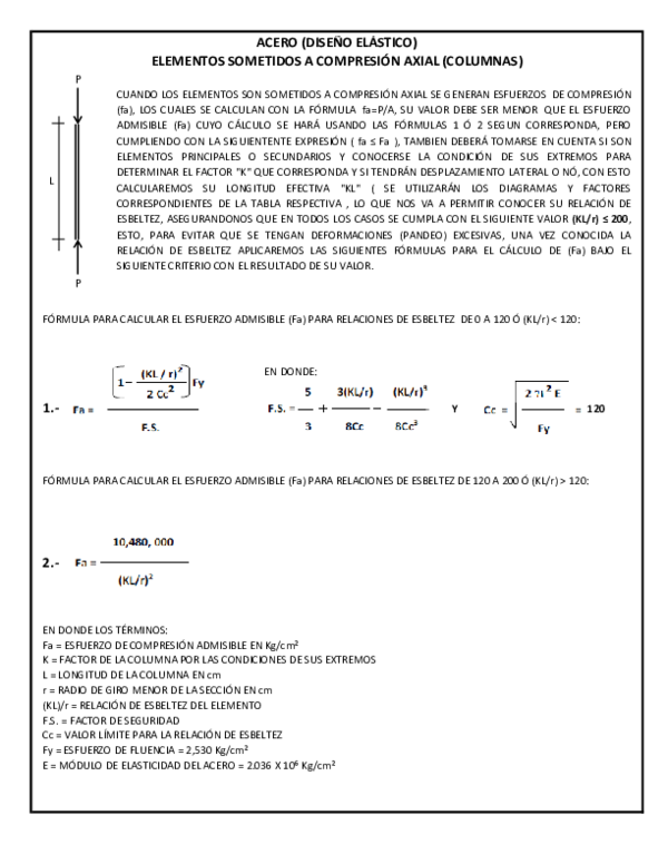 (PDF) ELEMENTOS SOMETIDOS A COMPRESION AXIAL COLUMNAS